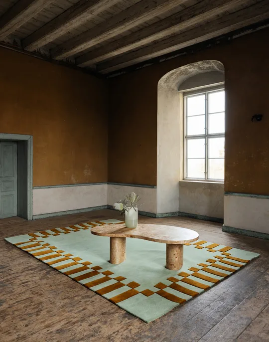 Tapis en laine Teklan Frame de Layered - NordicNest.fr